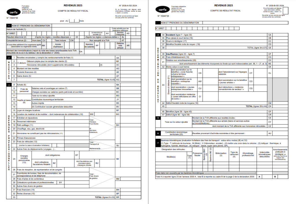La Déclaration 2035 ou liasse fiscale des professions libérales