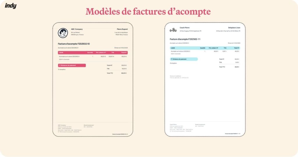 Facture d'acompte : nos exemples à télécharger