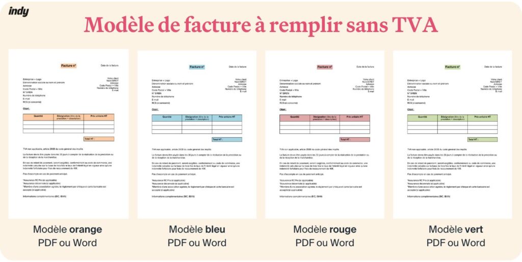 Facture sans TVA : 9 modèles à télécharger gratuitement