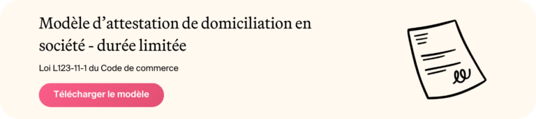 Attestation de domiciliation en société : nos modèles 2026
